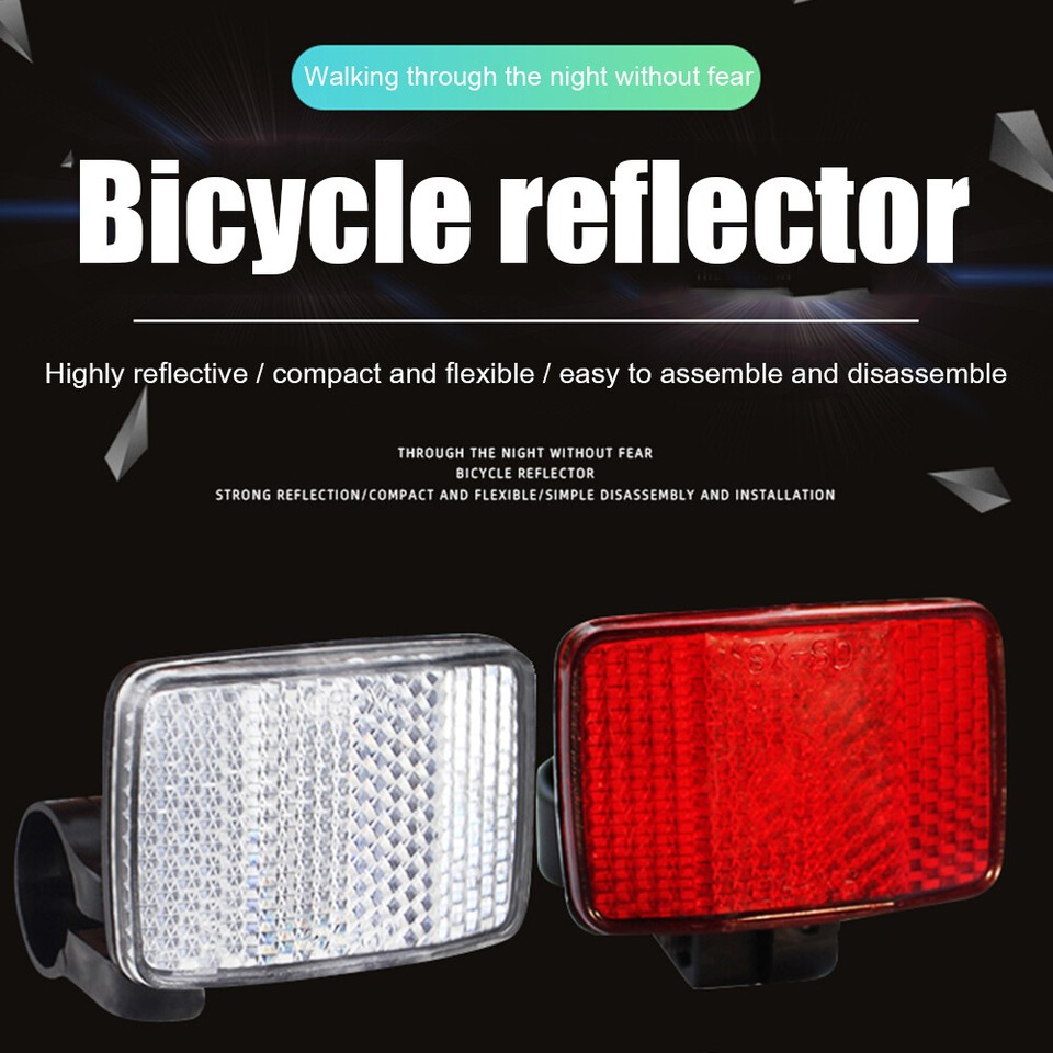 Mountain Bike Reflector Set MTB Bicycle Front Rear Reflectors Night ...