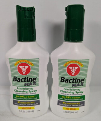 Bactine Max 2 Pack Pain Relieving Cleansing Spray First Aid Pain Relief ...