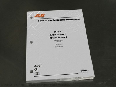 JLG 450A Series II, 450AJ Series II Boom Lift Service Manual Repair ...