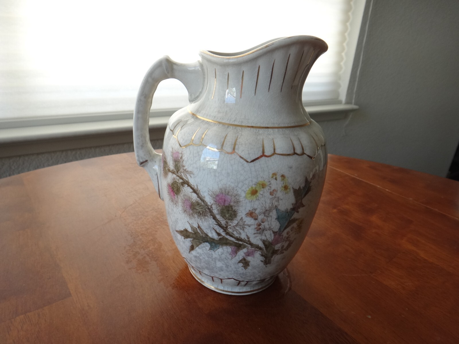 Antique Creamware Pitcher J. M. & Co. Glasgow Pottery Signed & Numbered ...