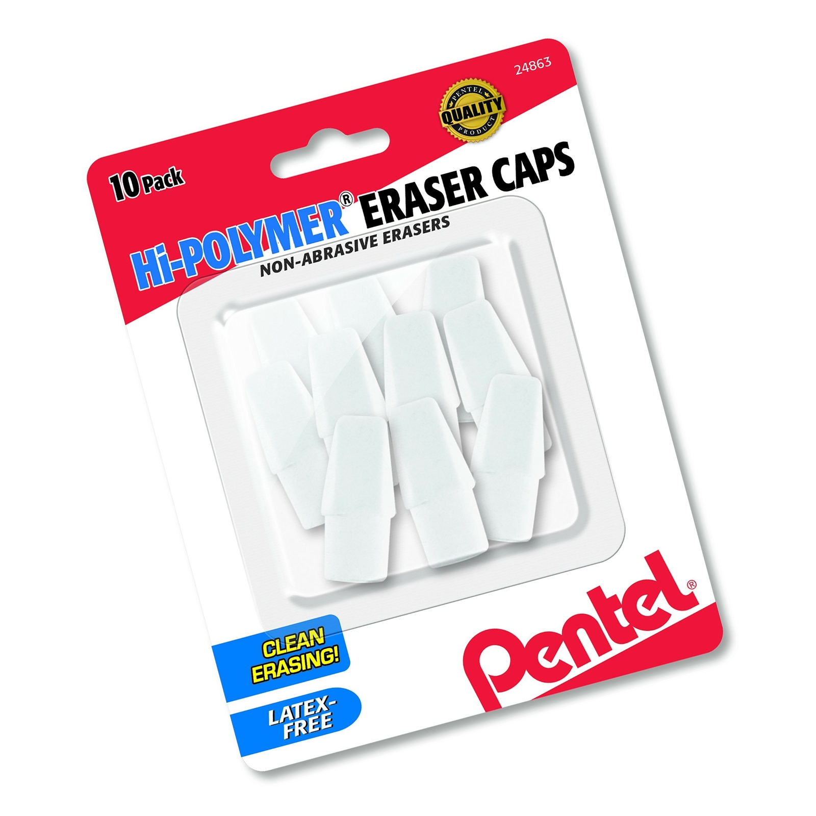 10 White Eraser Caps Top Fit Standard Pencil Non Abrasive | eBay