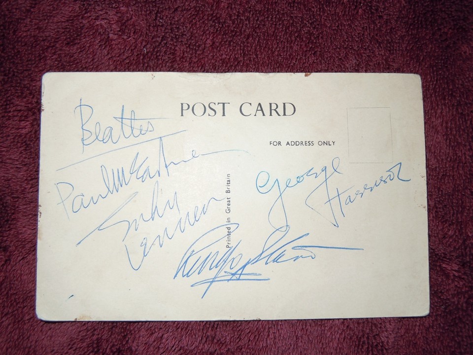 The Beatles Authentic Autographs/ Signed 2/05/64 BEA Paris Flight To ...
