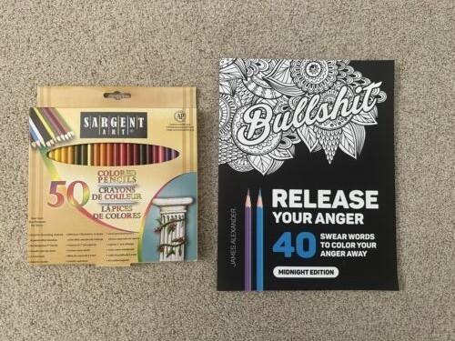 Sargent Art 50 Colored Pencils/Crayons + Release Your Anger Adult ...