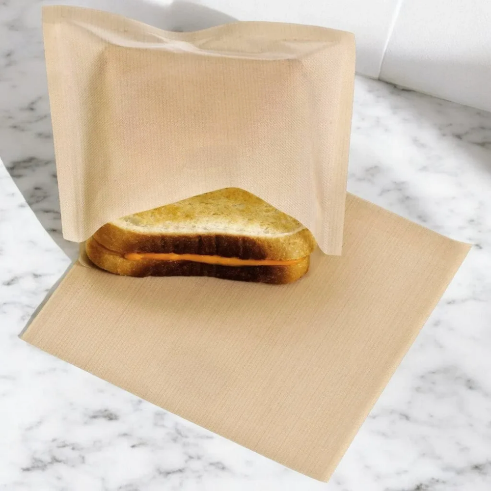 Reusable Sandwich Toastie Pockets Non Stick 100 Uses Toaster Bags Toast ...