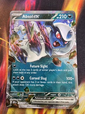 NM/M Pokemon Absol Ex 135/197 - Double RARE - OBSIDIAN FLAMES - Pack ...
