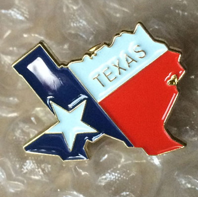 Texas State Flag Lapel Pin Button Gold Tone Metal Enamel Austin TX New ...