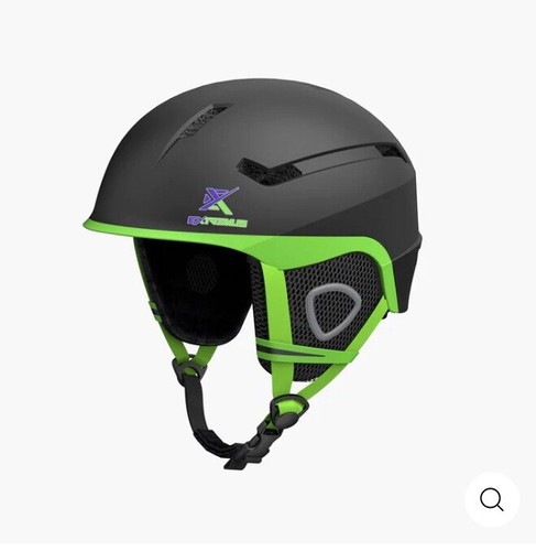 Extremus Snow Bound Snowboard Helmet, Black & Green, Medium | eBay