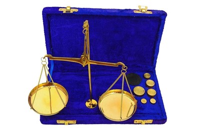 Traditional Weight Scale Balance tarazu showpiece Brass Justice ...