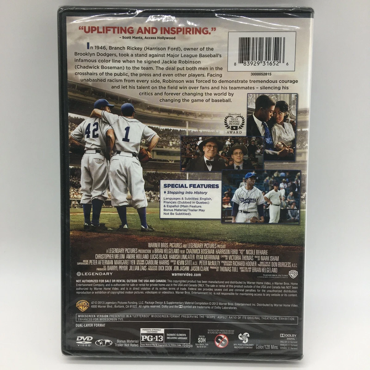 42 The Jackie Robinson Story Dvd Cover