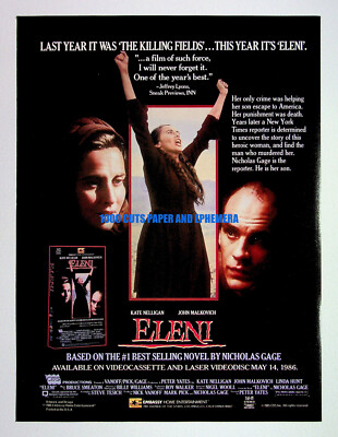 Eleni Embassy Home Ent 1986 John Malkovich Trade Print Magazine Ad ...