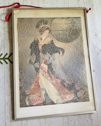 Japanese painting female figure multicolor | eBay