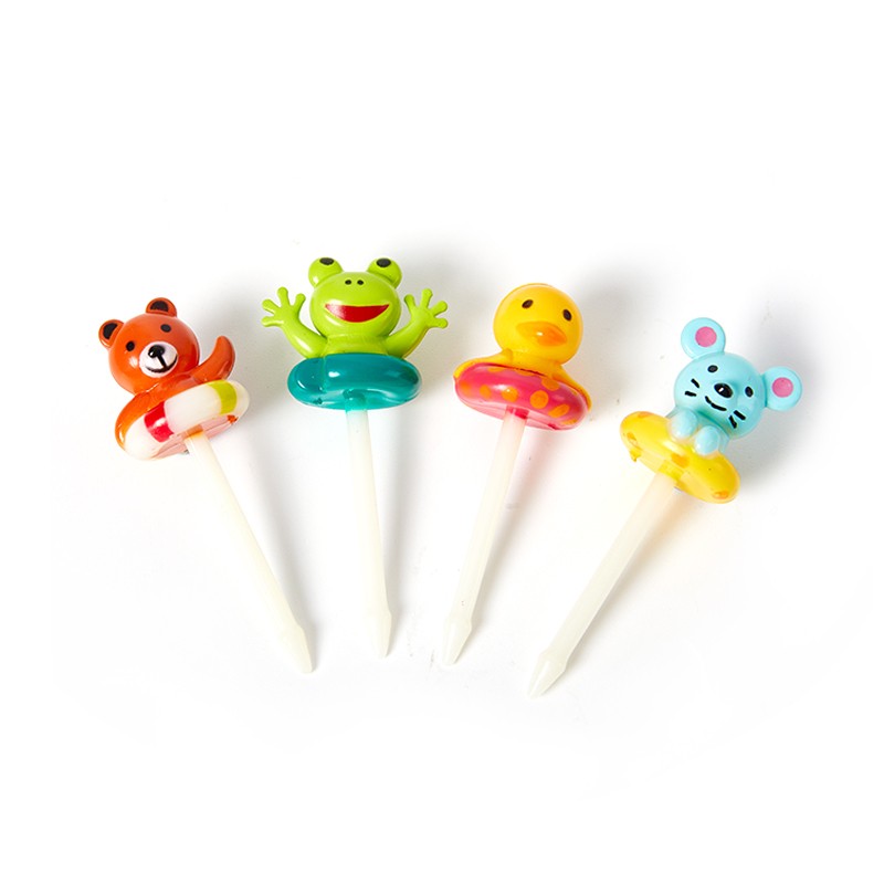 8pcs Cartoon Animal Fruit Fork Fruit Stick Lunch Stick Cake Fork Food ...