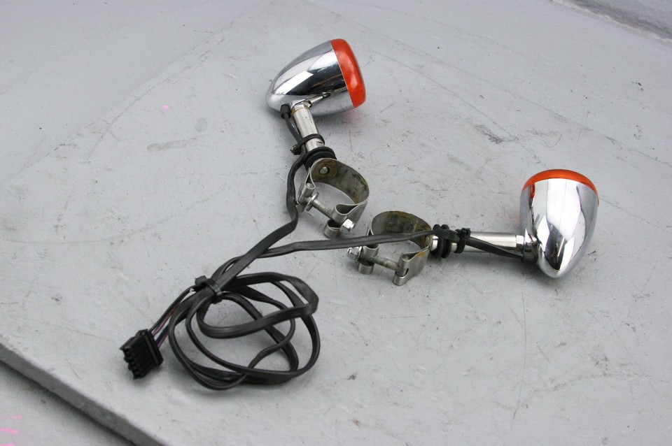 2003 Harley Dyna Wide Glide Front Turn Signal Assembly Set + 41mm Fork ...