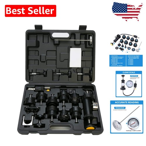 18pcs Radiator Pressure Tester Kit with Gauge & 8 Adapters for All ...