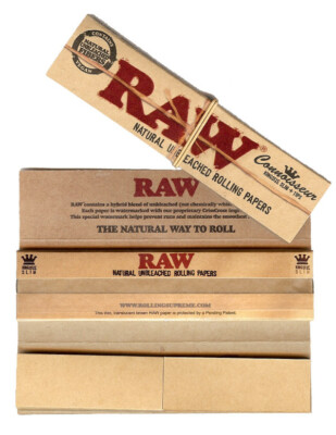 Genuine RAW Connoisseur Classic King Size Rolling Papers + Tips Filters ...