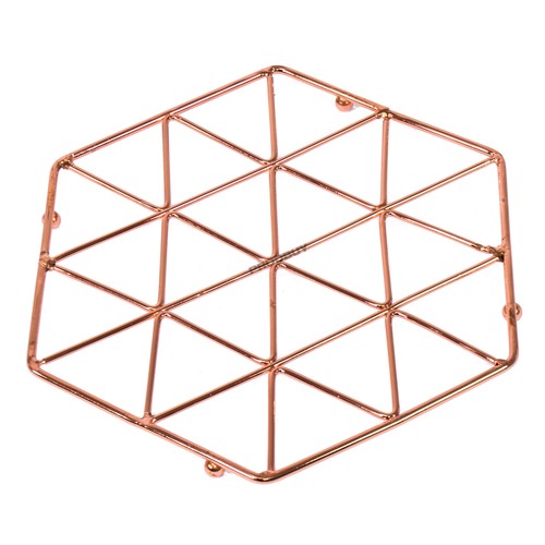 Set of 2 Copper Wire Trivets Kitchen Worktop Surface Protectors Hot Pan ...