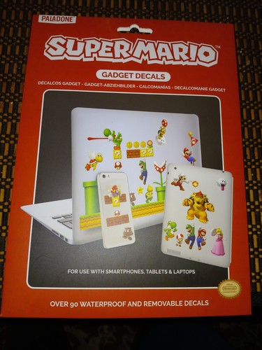 Nintendo Super Mario Bros Removable Gadget Decals Big Stickers ...