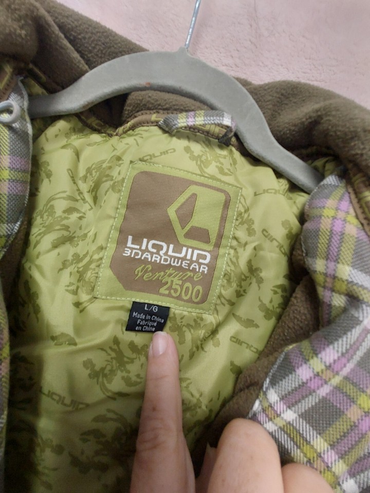 Liquid Boardwear Venture 2500 Snowboard Jacket Womens L Green Purple ...
