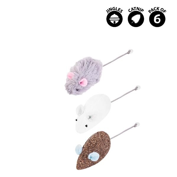 Catnip Cat Toy Rope & Plush Mice- Interactive Toy For Kittens & Cats ...