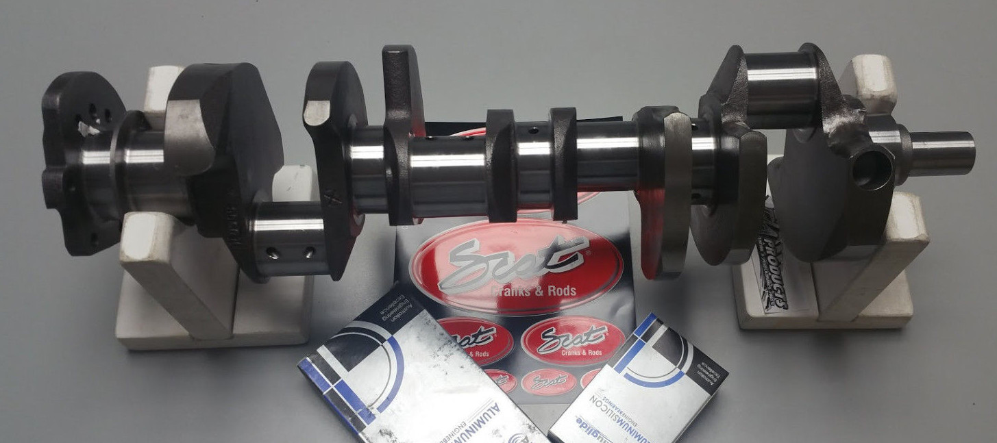SCAT SBC CHEVY CRANKSHAFT 383 STROKER CRANK 2PC RMS SMALL BLOCK w/ ACL ...