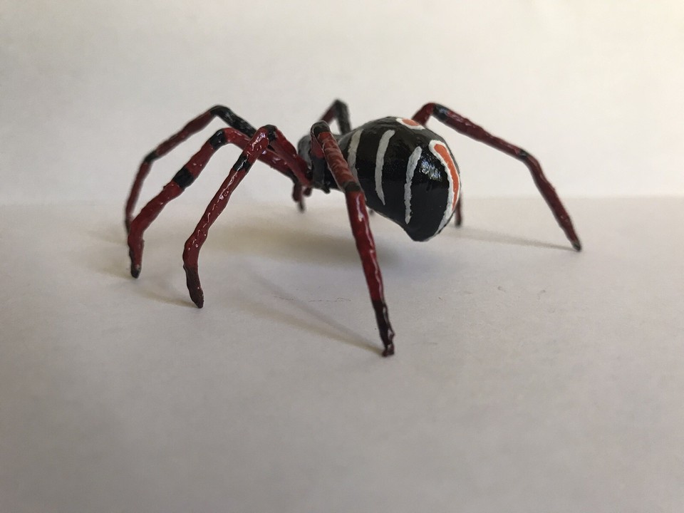 Handmade Hand-painted 4" Northern Black Widow Male Spider Arachnid ...