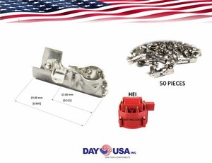 50 x HEI Stainless Steel Spark Plug Distributor Wire Terminal 7mm & 8mm ...