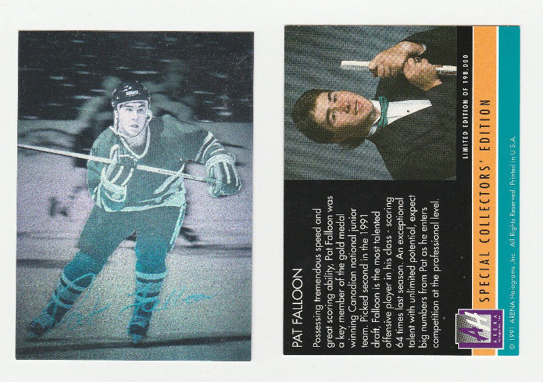 1991 ARENA Holograms Pat Falloon Rookie Special Collectors' Edition ...