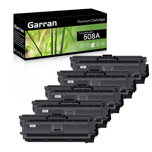 5PK CF360A Black Toner Fit for HP 508A Color LaserJet M552dn M553dn ...