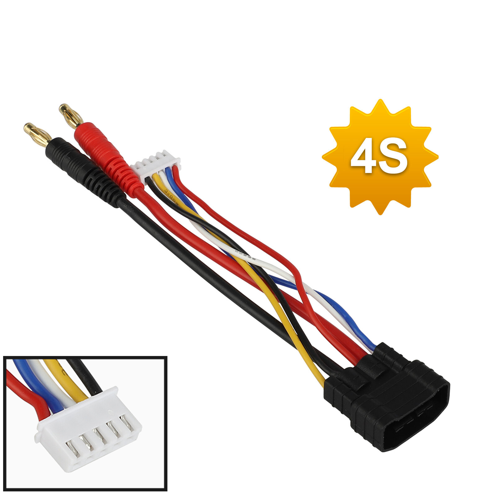 4S/3S/2S Lipo Battery Bullets Connector Cable Adapter for Traxxas TRX 1 ...