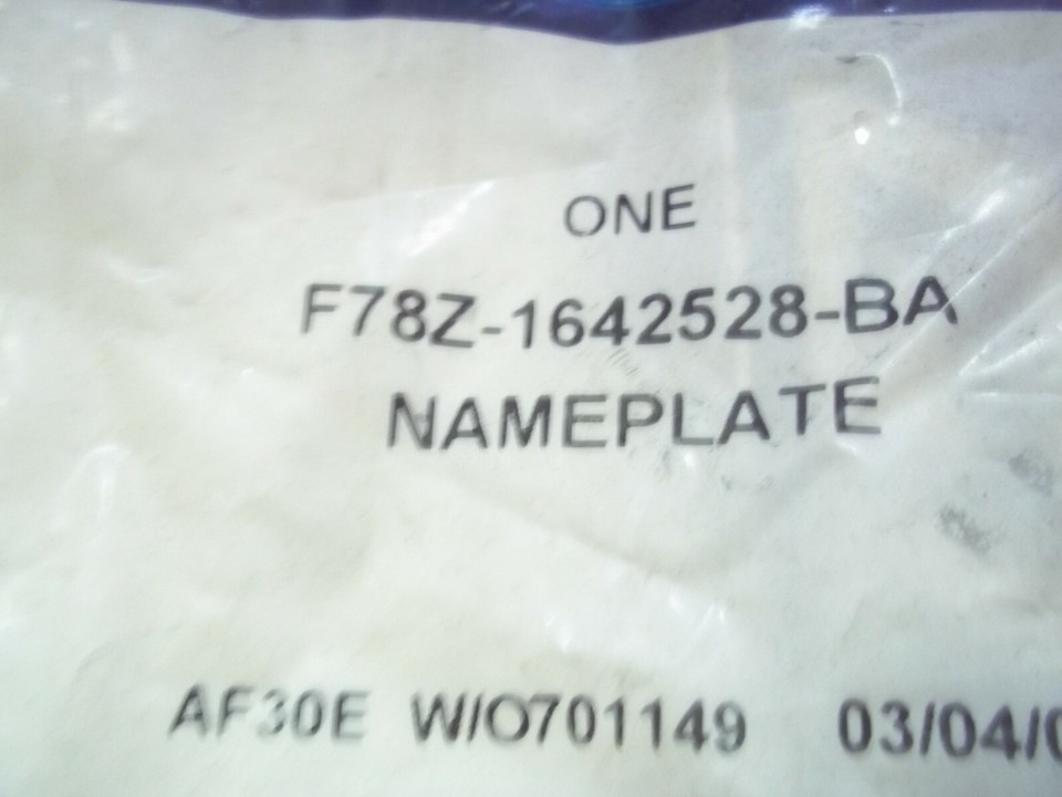 GENUINE FORD WINDSTAR VAN EMBLEM PART NUMBER F78Z-1642528-BA | eBay