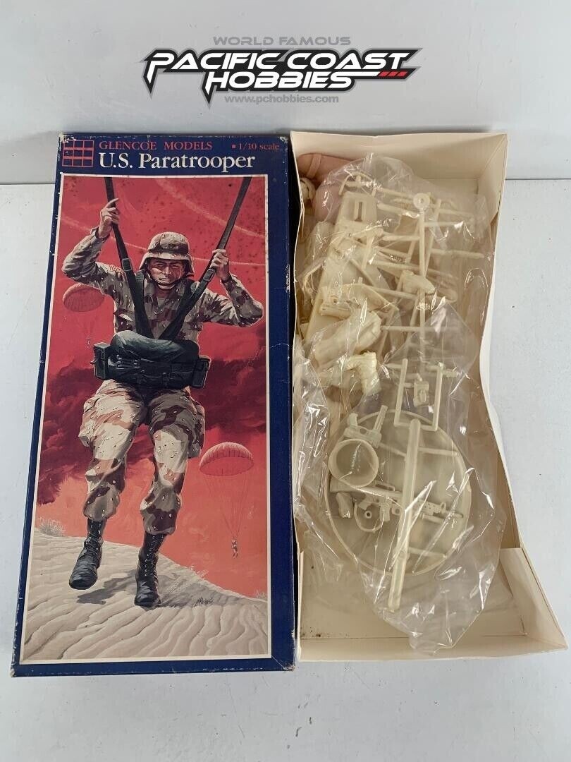 Glencoe Vintage Plastic Model 1:10 US Paratrooper Kit 05902 | eBay