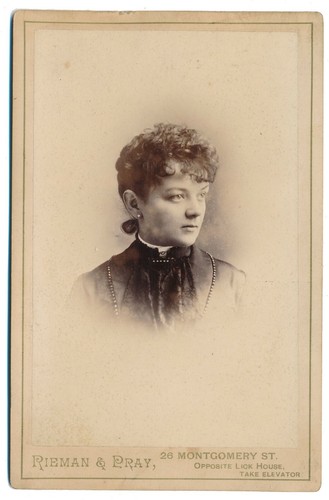 Pretty Young Woman Portrait Photo Rieman & Pray San Francisco Cabinet ...