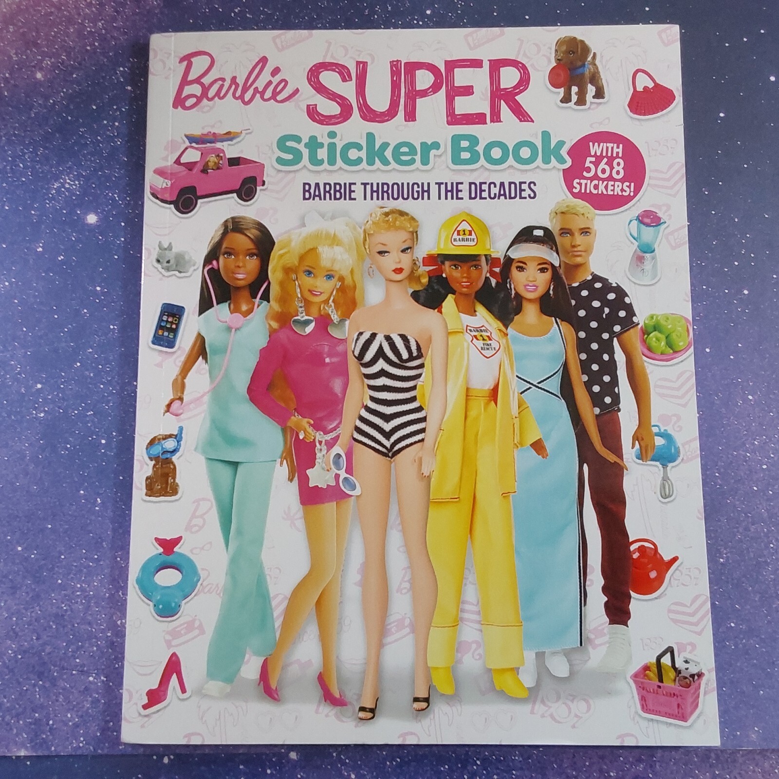 Barbie Super Sticker Book 568 Stickers Six Decades Scenes Great Gift ...