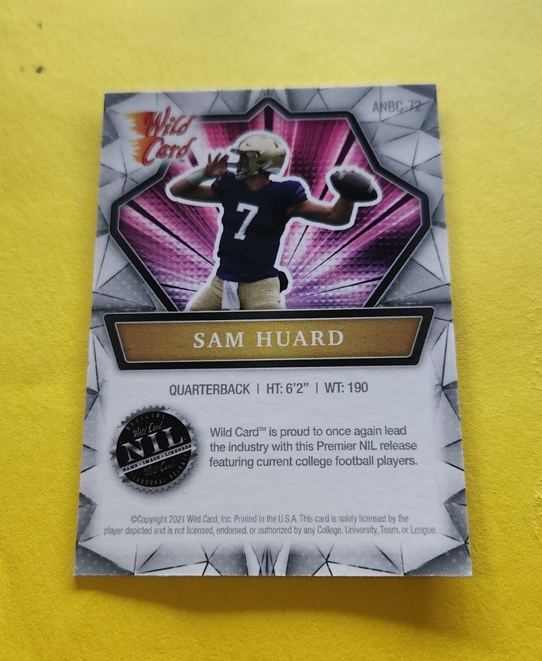 Sam Huard - #ANBC-72 - 2021 Wild Card - Alumination Collegiate Edition ...