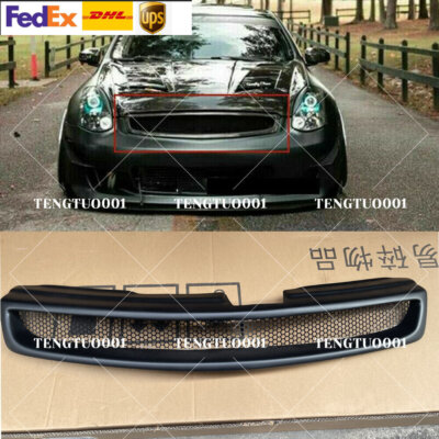 Black Grill Grille For Infiniti G G35 For Nissan Skyline 03-04 2003 ...