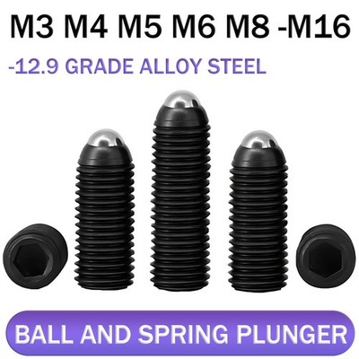 12.9 Grade Alloy Steel Ball and Spring Plunger M3 M4 M5 M6 M8 -M16 Ball ...