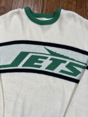 Vintage 80s NFL New York Jets Cliff Engle Wool Knit Coach Vintage 80s NFL New York Jets Cliff Engle Wool Knit Coach