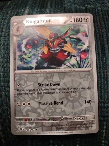 150/197 Kingambit Reverse Holo Card SV03 Obsidian Flames Pokemon TCG | eBay