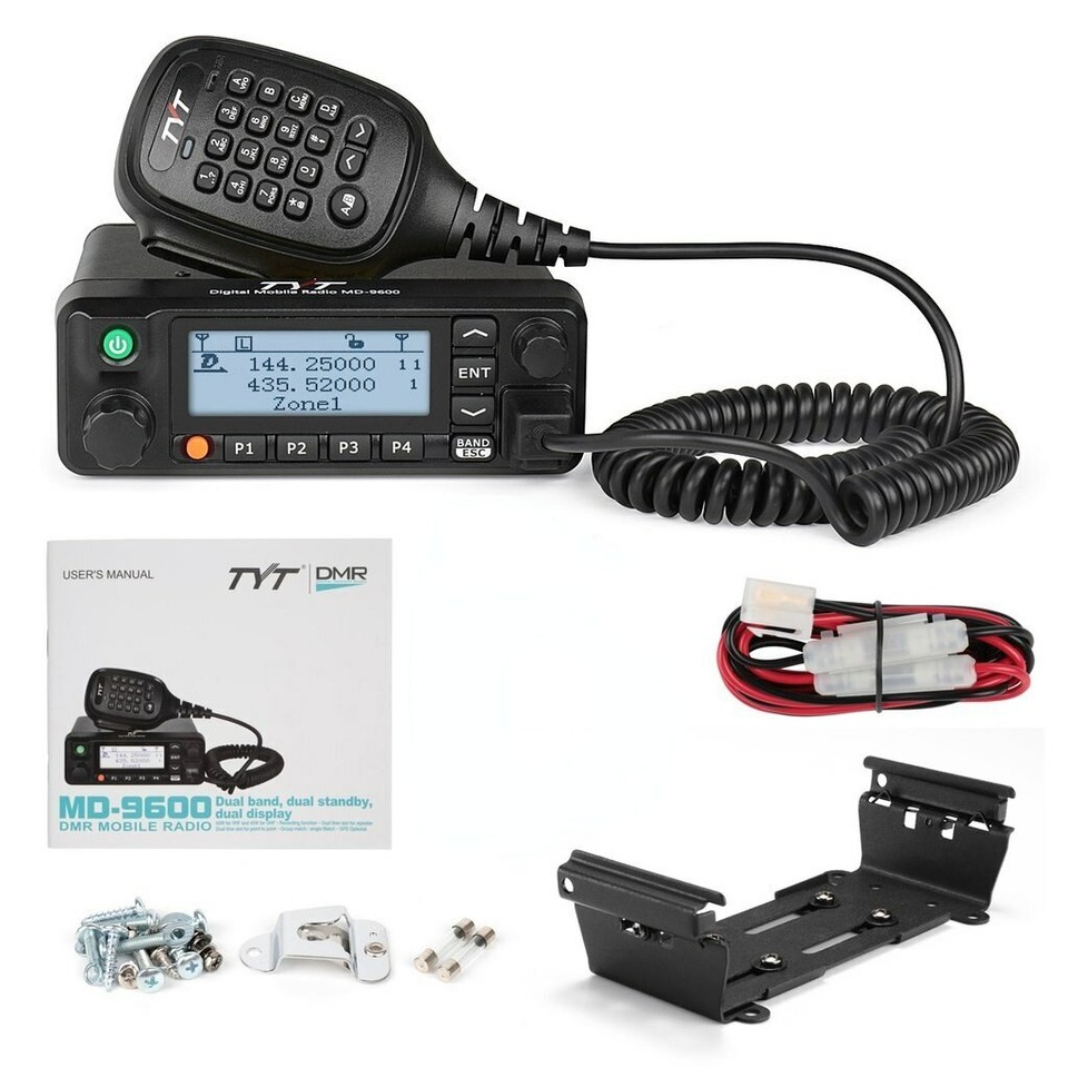 TYT MD-9600 Mobile DMR Car Radio Walkie Talkie 136-174/400-480MHz Dual ...