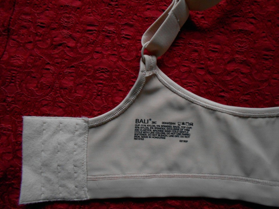 NWOT Bali 38C Support Soft Touch Wirefree Bra 0044 Taupe-RN 15763-Nylon ...