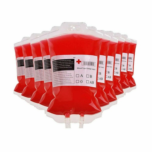 100PCS Reusable Blood Drink Bags Halloween Pouch Prop Vampire Cosplay ...