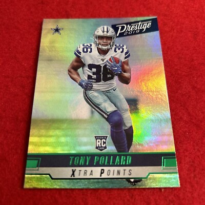 2019 Tony Pollard Panini Prestige #282 XTRA Points Green Rookie Card RC ...