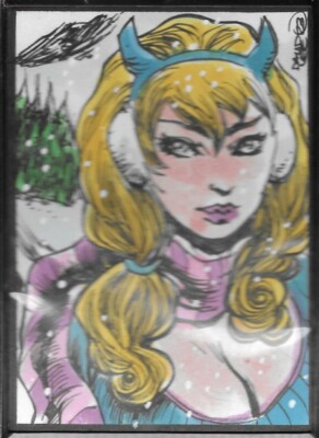 2023 5finity Succubus Sweethearts Seasonal D5/6 SKETCH card - David Lee drawn a | eBay