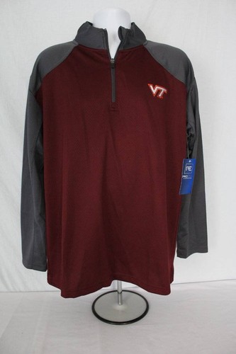 Mens Virginia Tech Pullover Jacket Size Large 1/4 Zip NCAA Sports ...