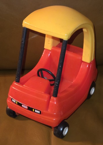 1989 Vintage Little Tikes Red & Yellow 6" Tall Mini Cozy Coupe Car | eBay