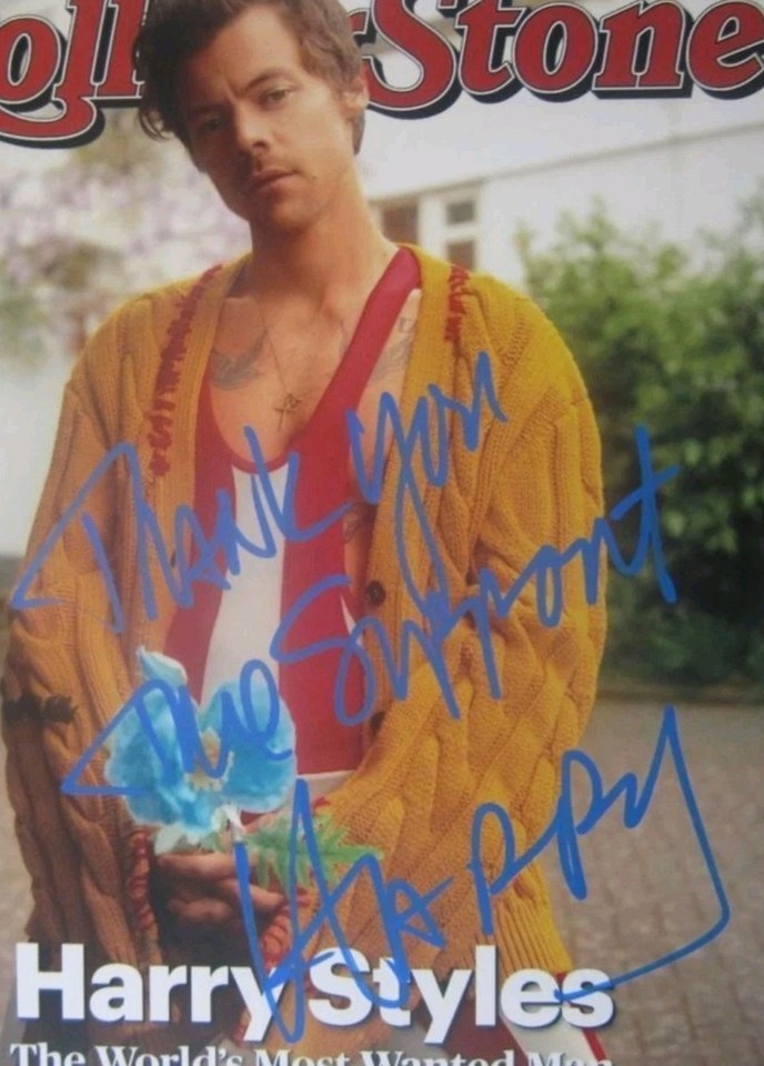 Harry Styles One Direction Signed Autographed 8x10 Rolling Stone Cover ...