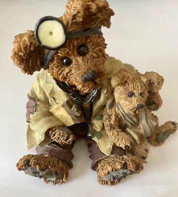 Boyds Bear Bearstone Dr Harrison Griz MD PHD BUD Doctor Figurine 228309 | eBay