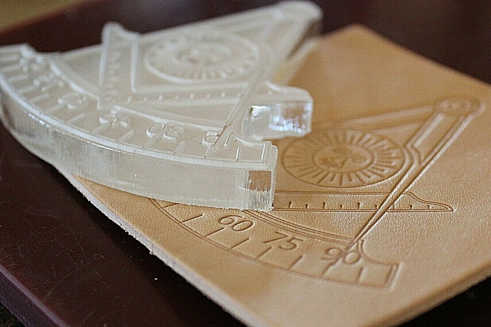 ACRYLIC Leather Embossing Stamp MASTER MASON MASONIC for Veg Tanned ...