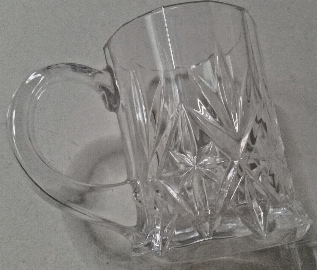 3x BEER MUGS GLASS SET HEAVY DIAMOND PATTERN DRINKING | eBay Australia