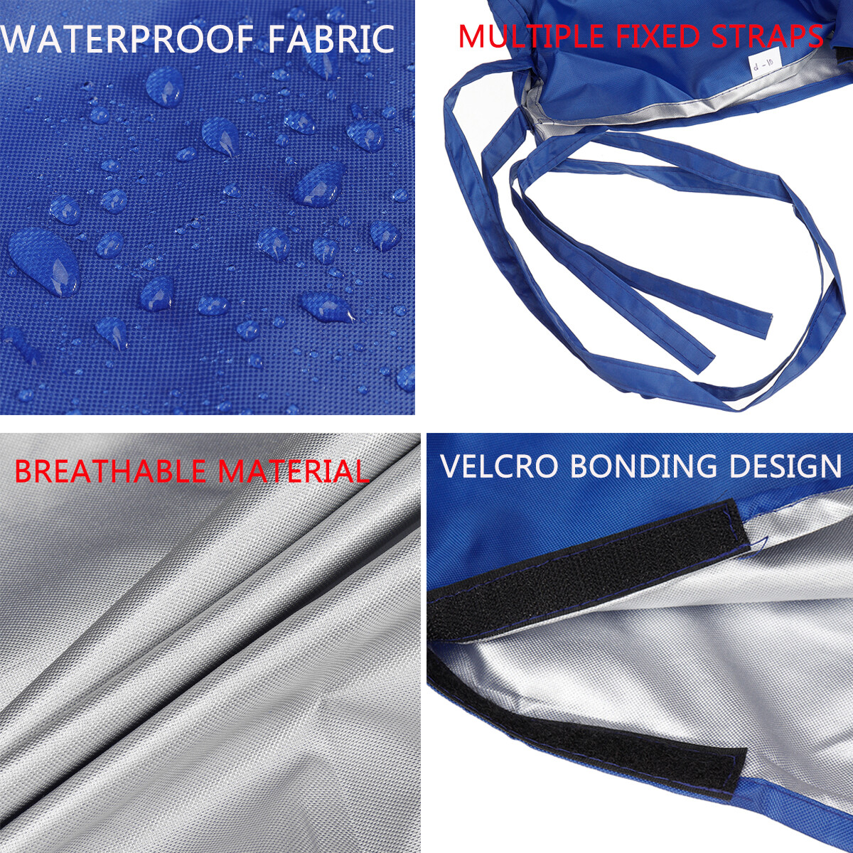 420D 9-13ft 3.5m Sail Cover - Mainsail Boom Cover Fabric Blue Boat ...